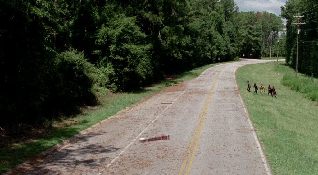 Rick And Company Emerge From Woodline - The Walking Dead Locations